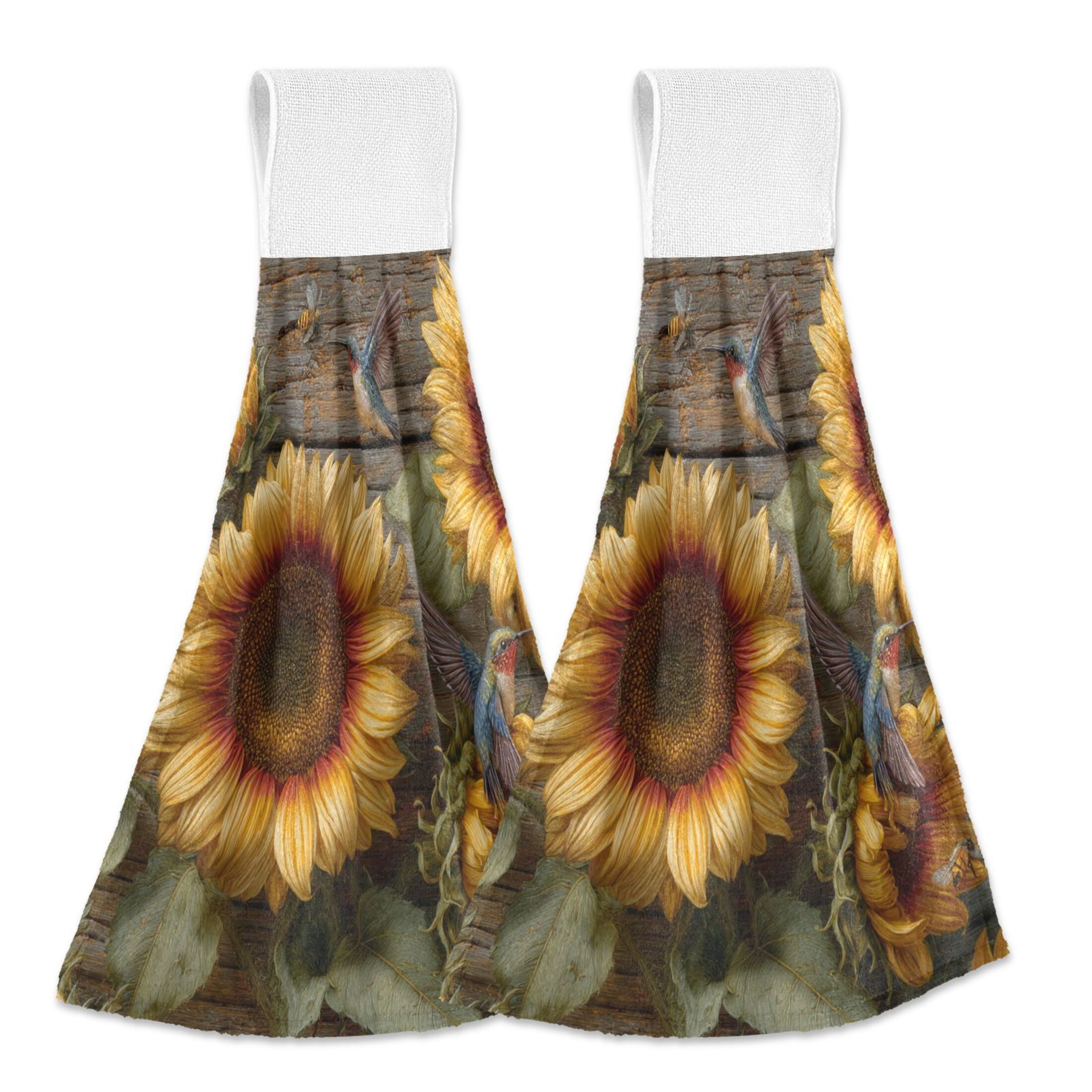 2 Pieces Bathroom Towels Kitchen Towels Velcro Hand Wipes Dish Cloths ...