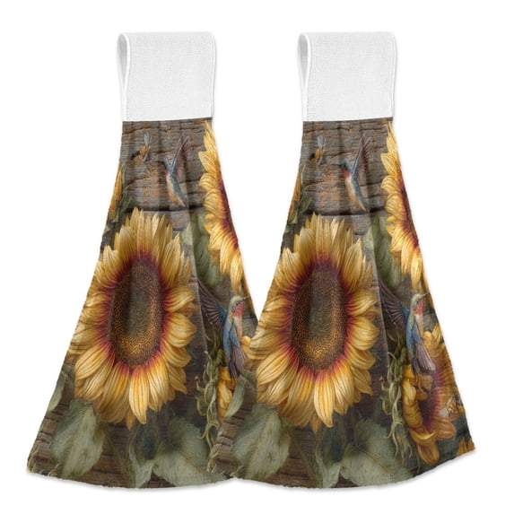 2 Pieces Bathroom Towels Kitchen Towels Velcro Hand Wipes Dish Cloths ...