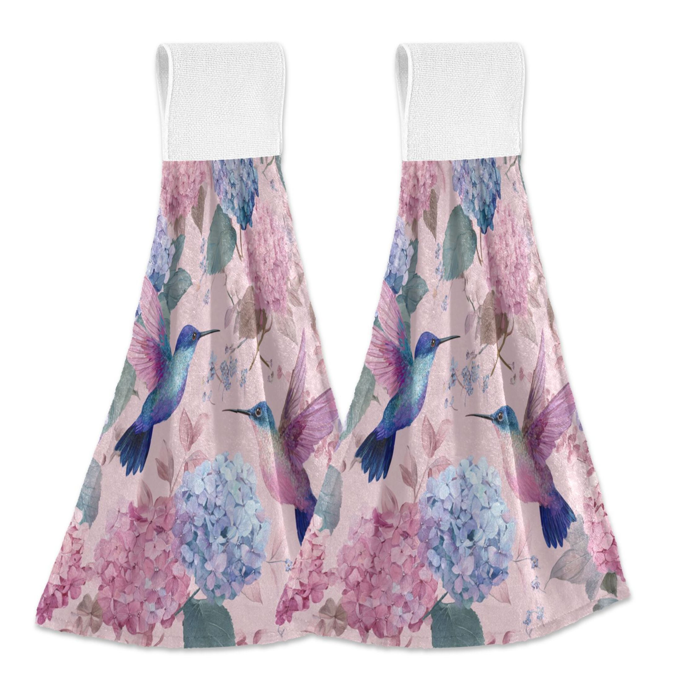 2 Pieces Bathroom Towels Kitchen Towels Velcro Hand Wipes Dish Cloths ...