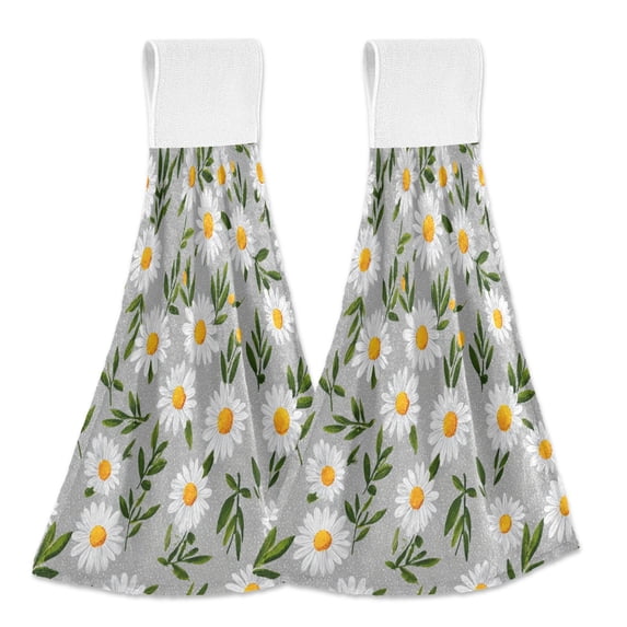 2 Pieces Bathroom Towels Kitchen Towels Velcro Hand Wipes Dish Cloths ...