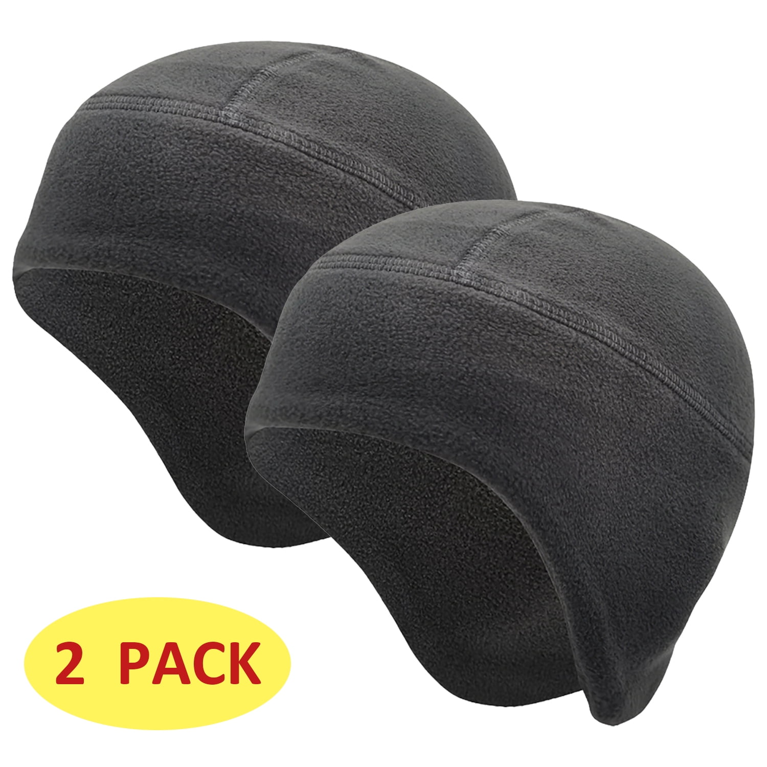 2 Pieces Beanie Hats for Men Women Skull Caps Under Helmet Liner with ...