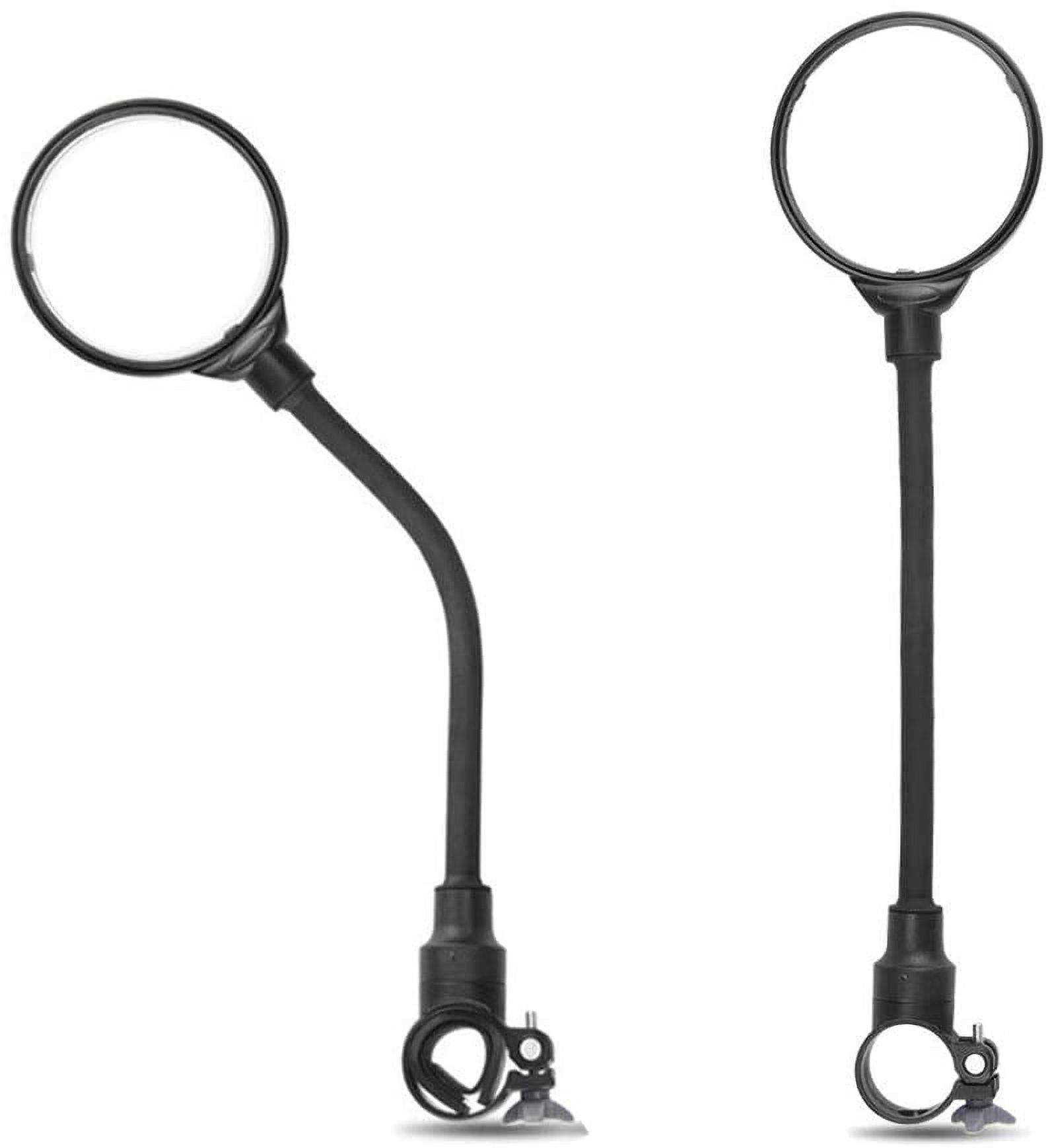 2 Pieces Bicycle Rear View Mirror with Gasket, 360° Adjustable Bicycle ...