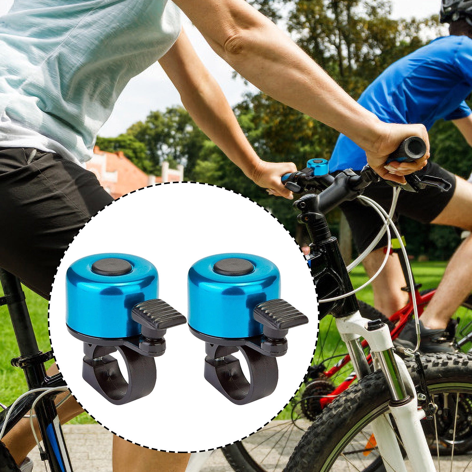 2 Pieces Bike Bells, Bicycle Bells for Mountain Bike Handlebars Loud ...