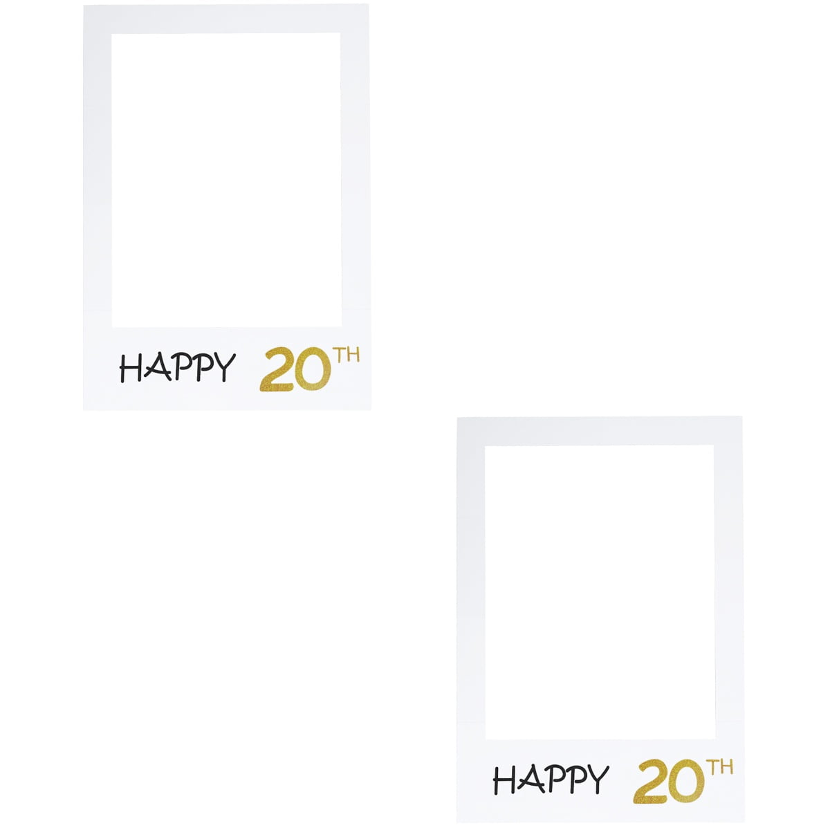 2 Pieces Birthday Party Decorations Paper Picture Frame Cutouts ...