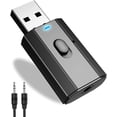 2 Pieces Bluetooth Car Adapter Mini Bluetooth 5.0 Stereo Transmitter ...