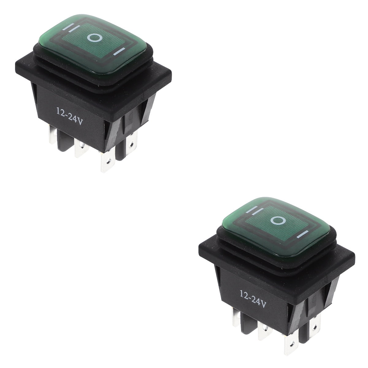 2 Pieces Boat Rocker Round Rocker Automotive Switch Lighted Toggle ...