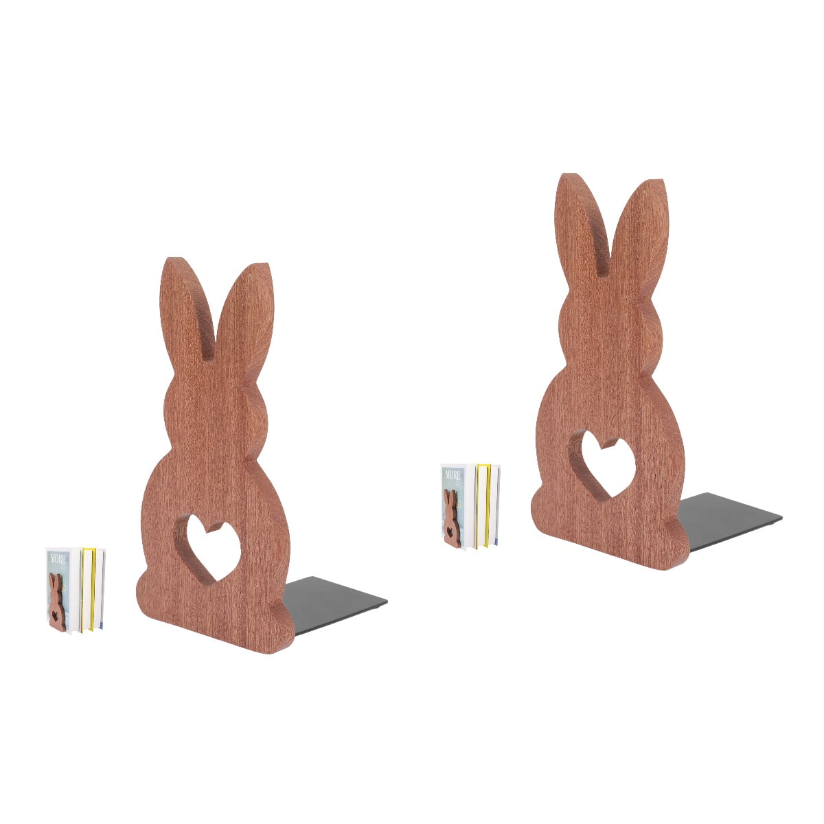 2 Pieces Book Shelf Rabbit Shaped Bookend Office Child - Walmart.com