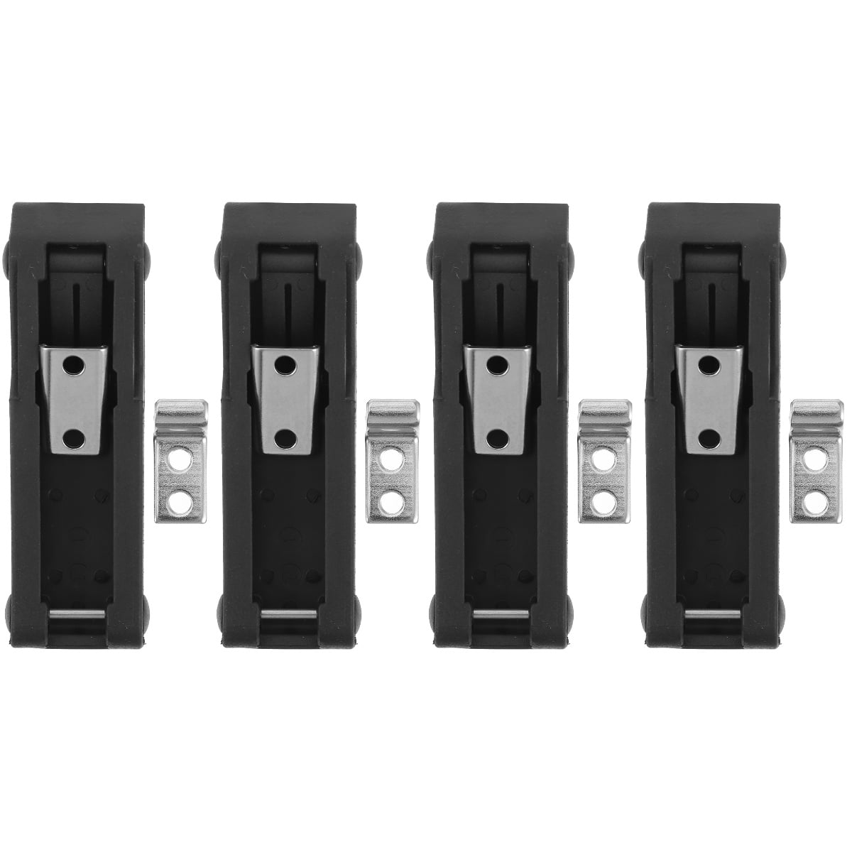 2 Pieces Box Lock Clamp Padlock Heavy Duty Storage Shelves Black ...