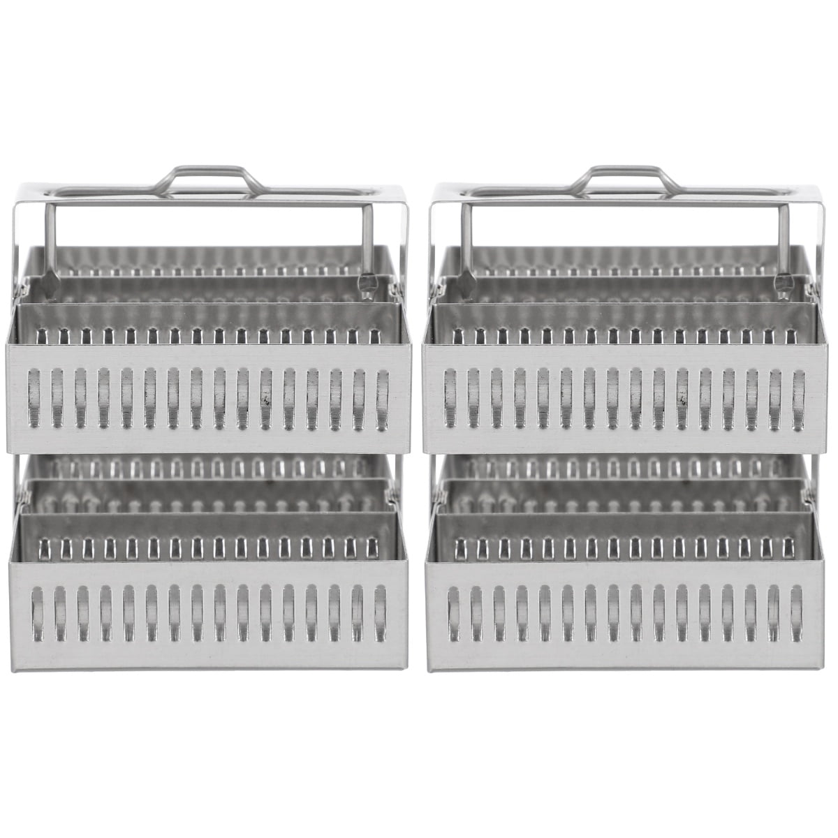 FENGGUIQU Stainless Steel Microscope Slide Holder 30-Slot Lab Storage ...