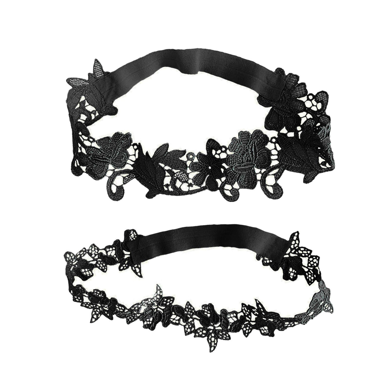 2 Pieces Bride Wedding Garter, Flower Lace Garter Belt Leg Women Bridal ...