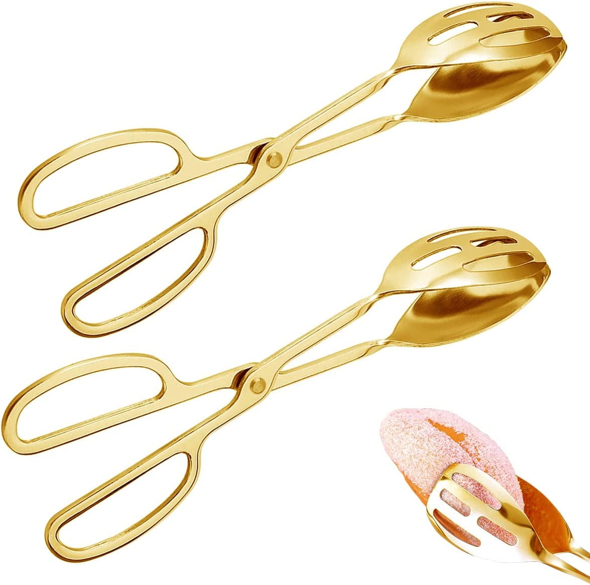 2 Pieces Buffet Salad Tongs for Kitchen Serving and Cooking, Stainless ...