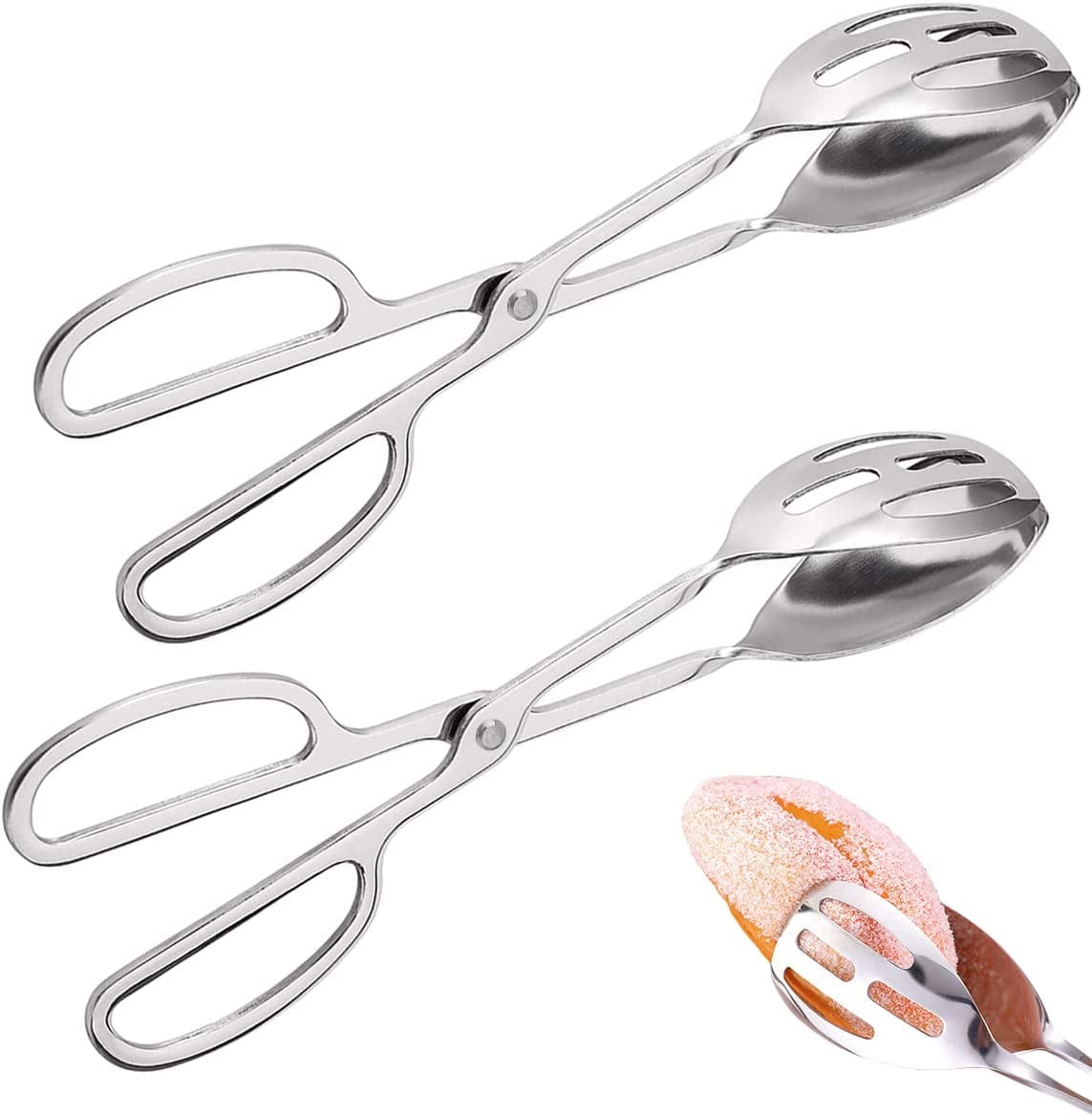 2 Pieces Buffet Salad Tongs for Kitchen Serving and Cooking, Stainless ...