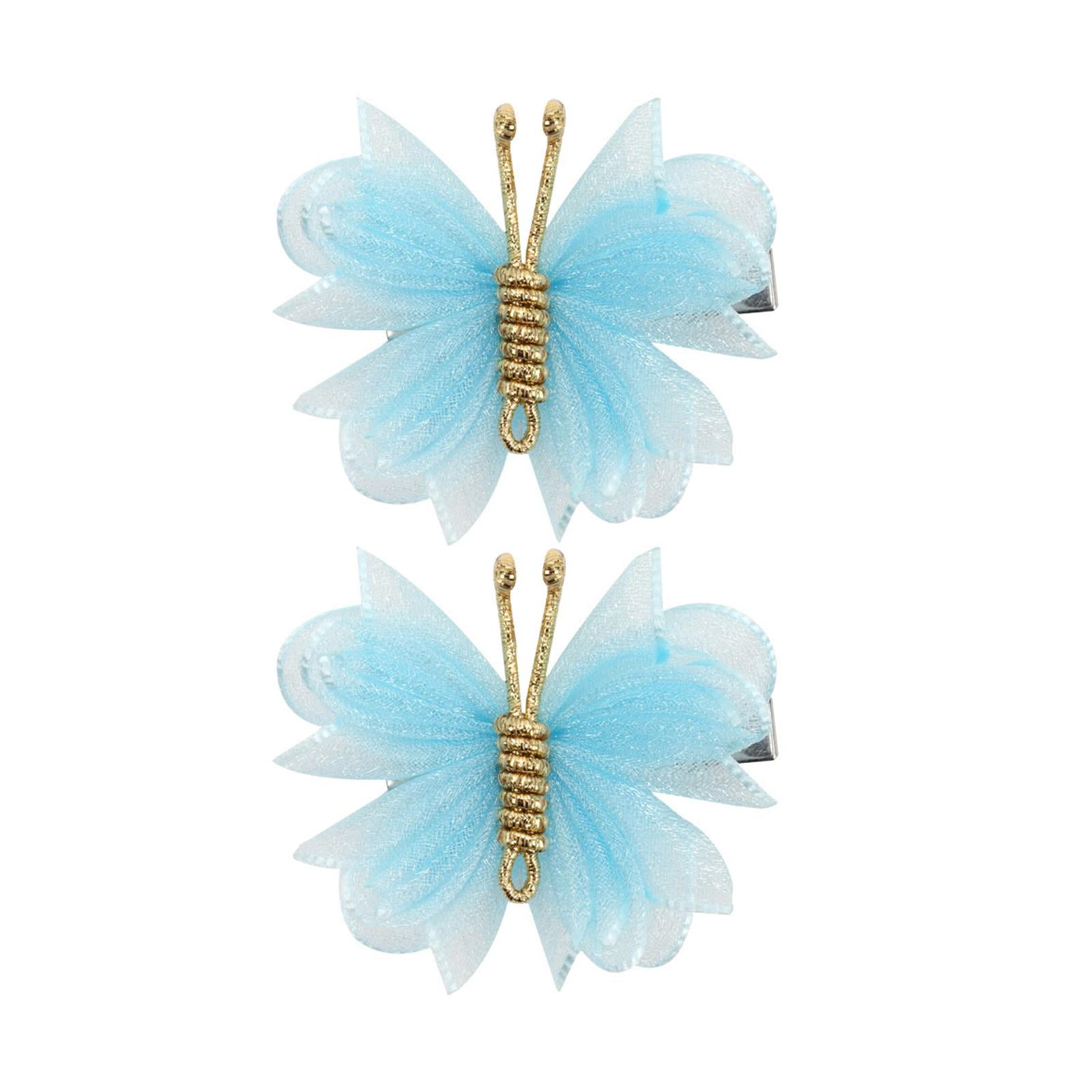 2 Pieces Butterfly Hair Clips Braids Hair Pins for Wedding Holidays ...