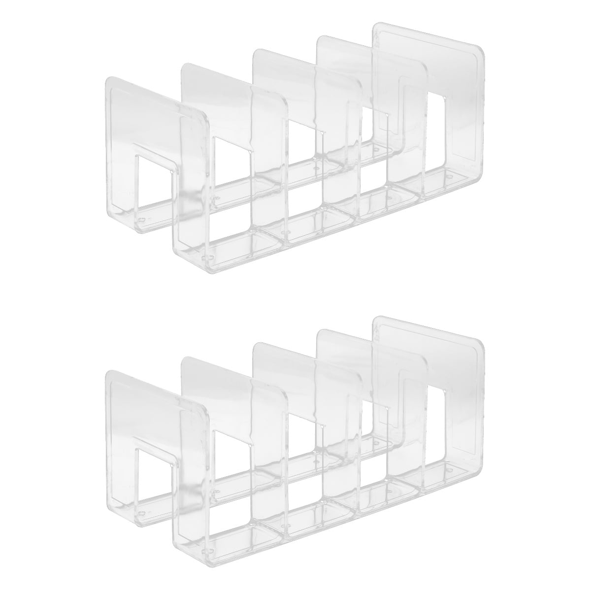 2 Pieces Cabinet Bookshelf 4 Bookends Desktop Storage Rack Document ...