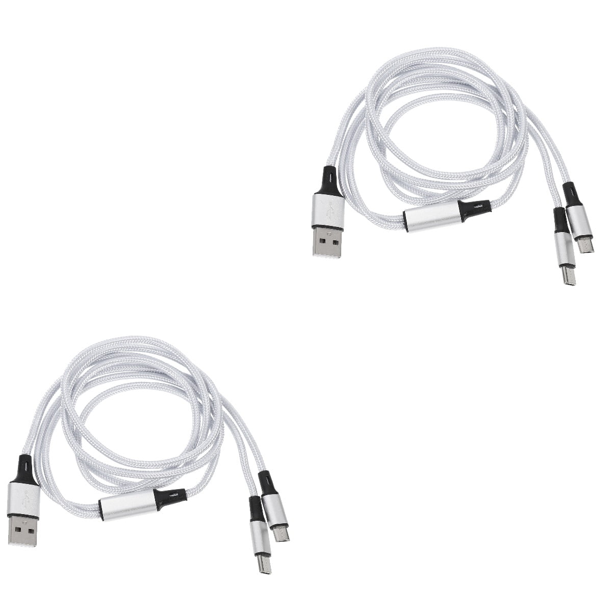 2 Pieces Cable Charging Cords for Multiple Devices Data Line USB ...