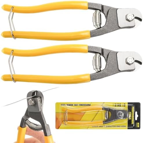 2 Pieces Cable Wire Cutters, 8 Inch Small Wire Rope Cutter Tool up to 1/4", Heavy Duty Steel ...