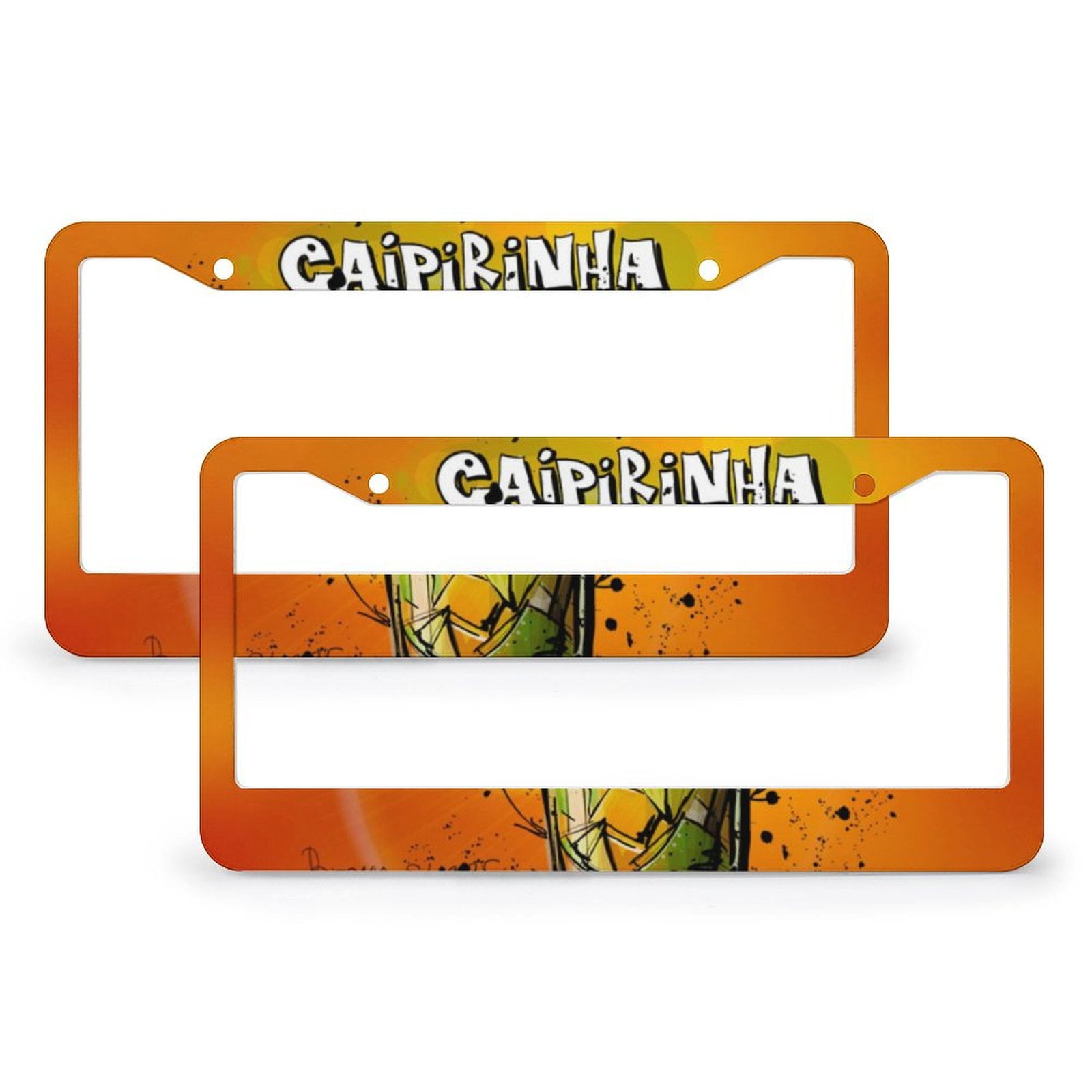 2 Pieces Caipirinha License Plate Frames Summer Cocktail Menu License ...