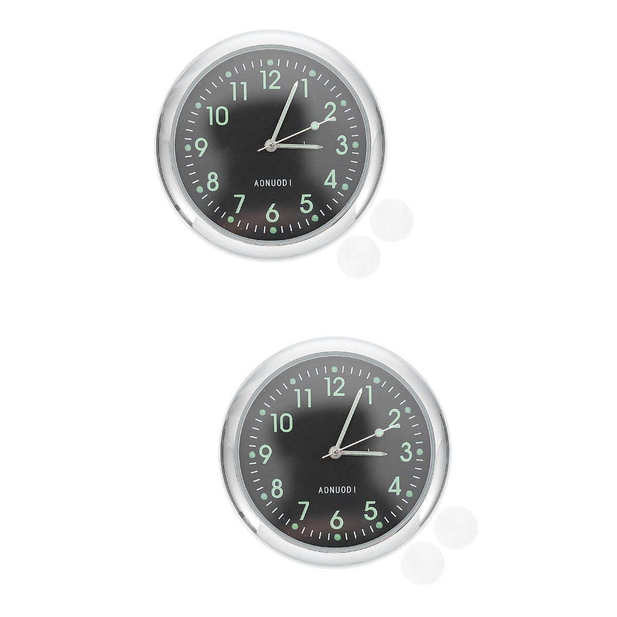 2 Pieces Car Metal Clock Small Digital Dash Clocks for Dashboard ...
