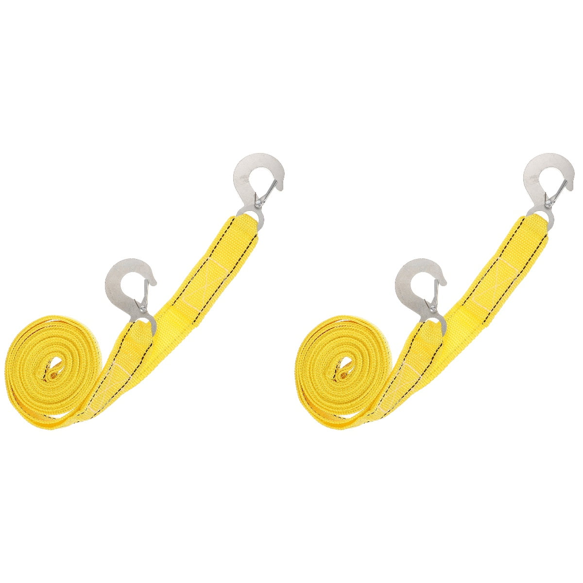 2 Pieces Car Tow Rope Strap Short Ratchet Straps Pull Cord Trailer ...