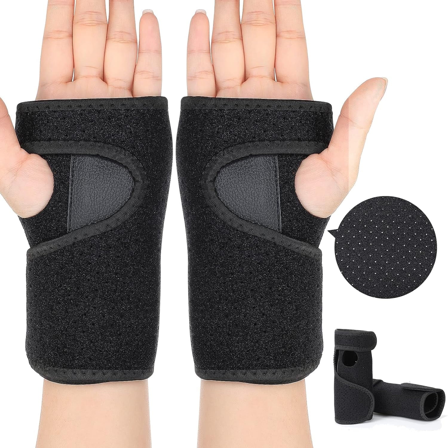 Disen Carpal Tunnel Wrist Braces, 2-Piece Night Support Set, Adjustable ...