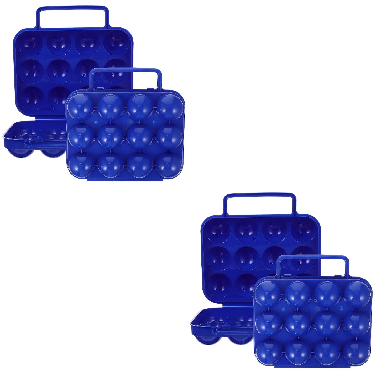 2 Pieces Cartons Portable Egg Carton Egg Carrier Travel 19.5X19.5X6.8CM ...