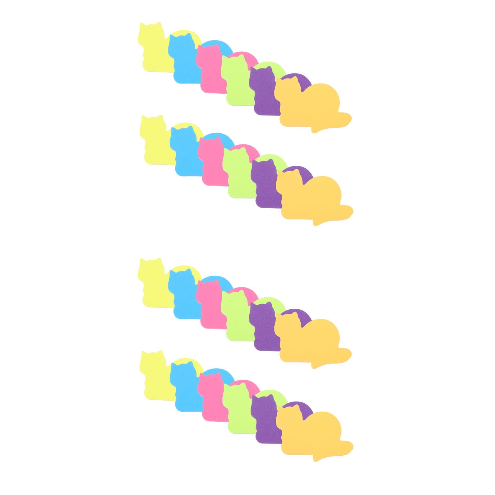 2 Pieces Cat Cute Stationery Adhesive Block Shaped Paper - Walmart.com