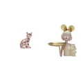2 Pieces Cat Statue Girl Figurine Key Storage Tray Ceramic Resin Home ...