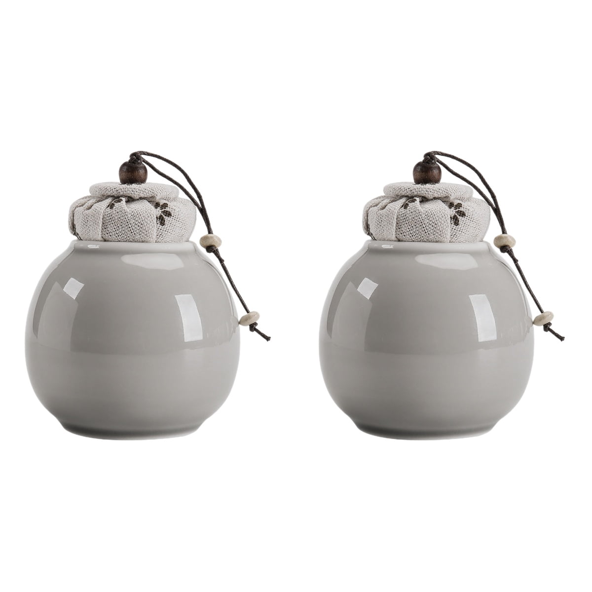 2 Pieces Ceramic Airtight Jar Tea Storage Containers Tea Canister Sugar ...