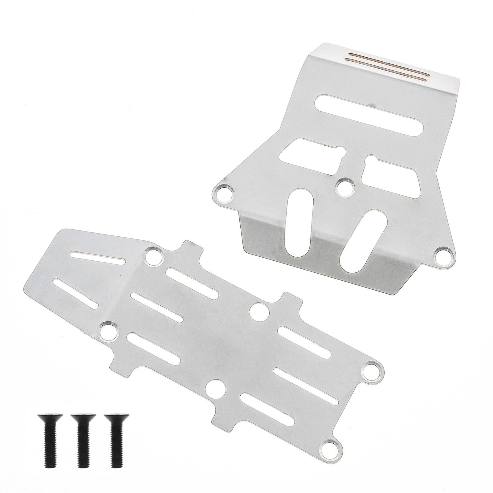 2 Pieces Chassis Guards RC Car Frame Stainless Steel Protection for 1/ ...