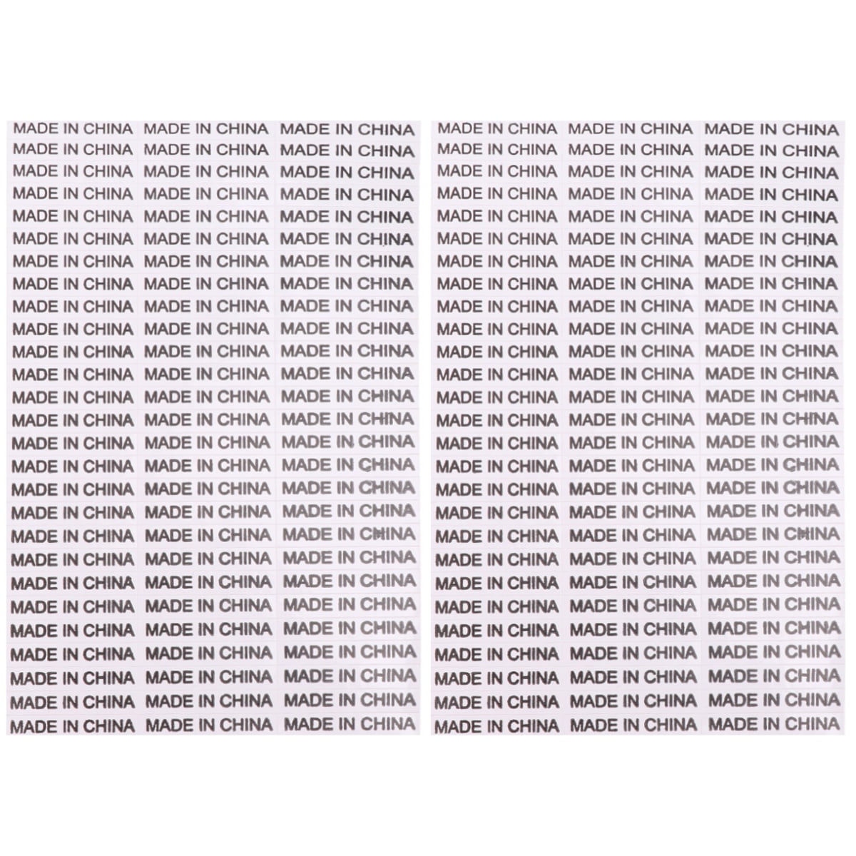 2 Pieces China Imported Labels Made Stickers Package Waterproof Oval ...