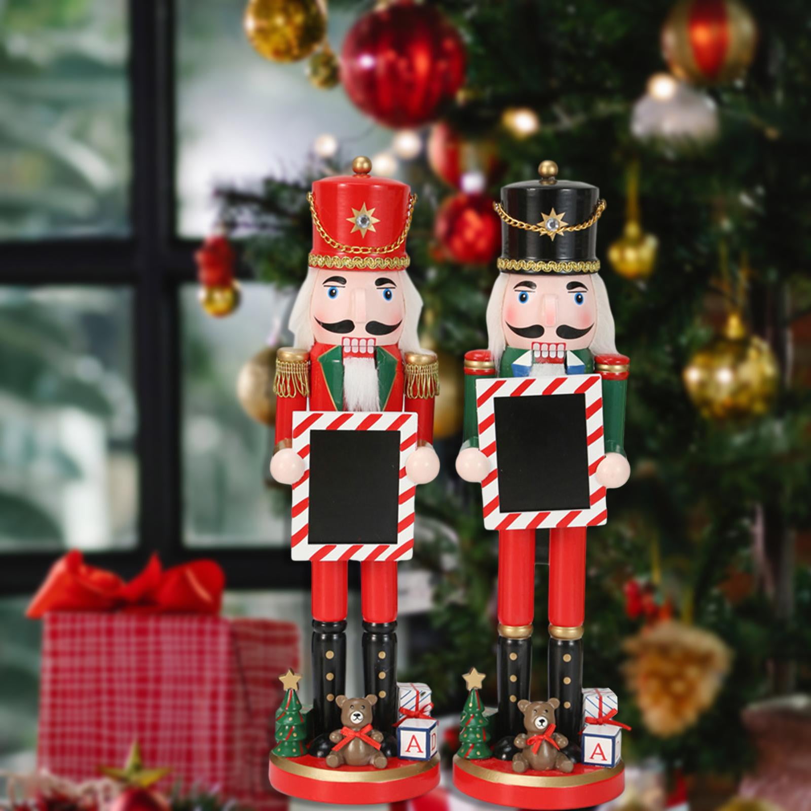 2 Pieces Christmas Nutcracker Soldiers Collectibles Festive Christmas ...