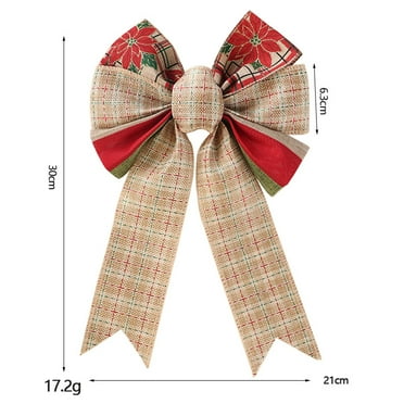 Happon 12 Pcs Christmas Tree Bows Mini Red Bowknot 2 in Xmas Tree ...