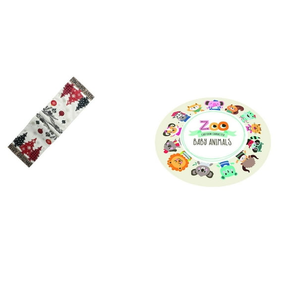 2 Pieces Christmas Table Runner Area Rug Carpet Polyester Material for ...