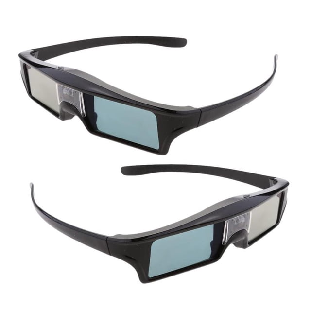 2 Pieces -Clear 144 Hz DLP Active Rechargeable Shutter Glasses for All ...