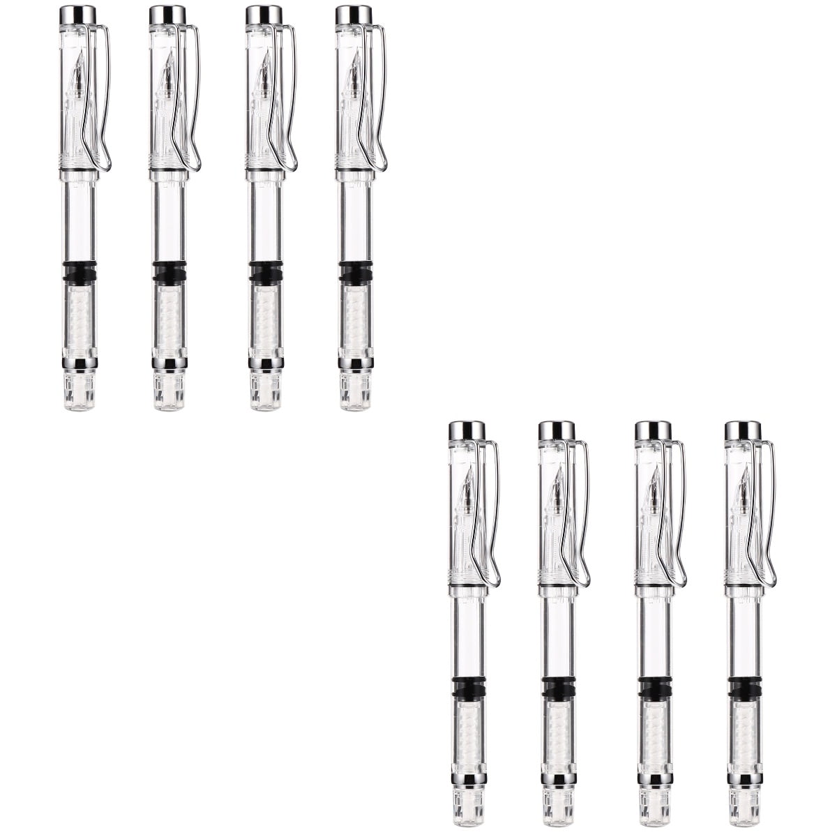 2 Pieces Clear Fountain Pen Refillable Calligraphy Office Student ...