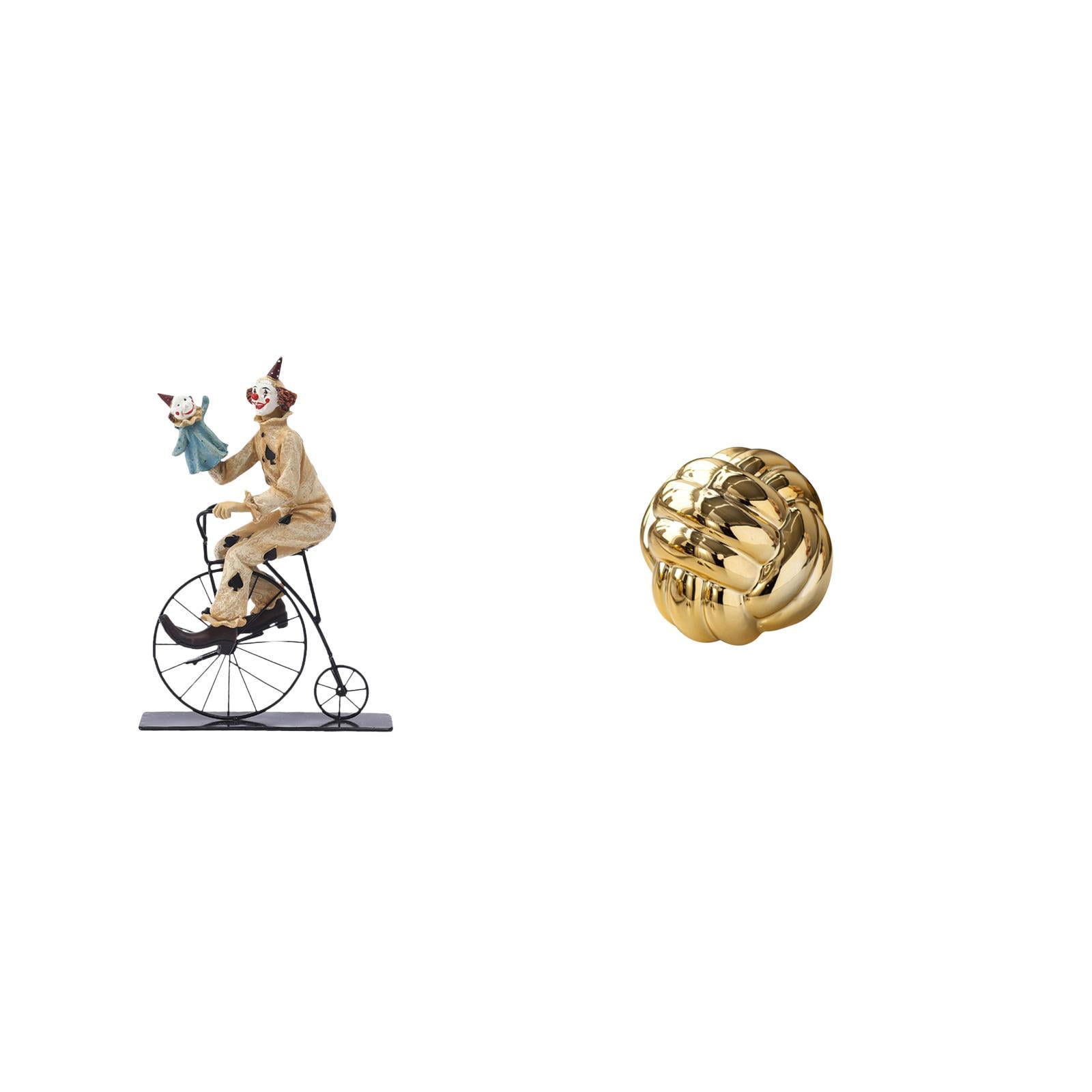 2 Pieces Clown Sculpture Yarn Ball Knot Figurine Resin Ceramic Material ...