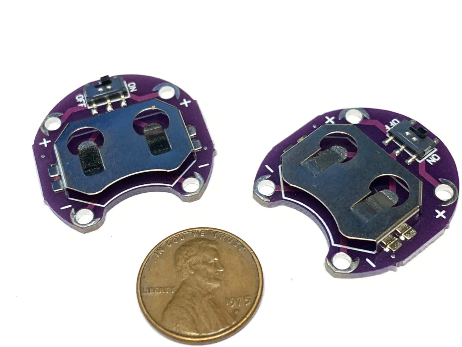 2 Pieces Coin Cell On Off Battery Holder Cr2032 Battery Mount Module ...