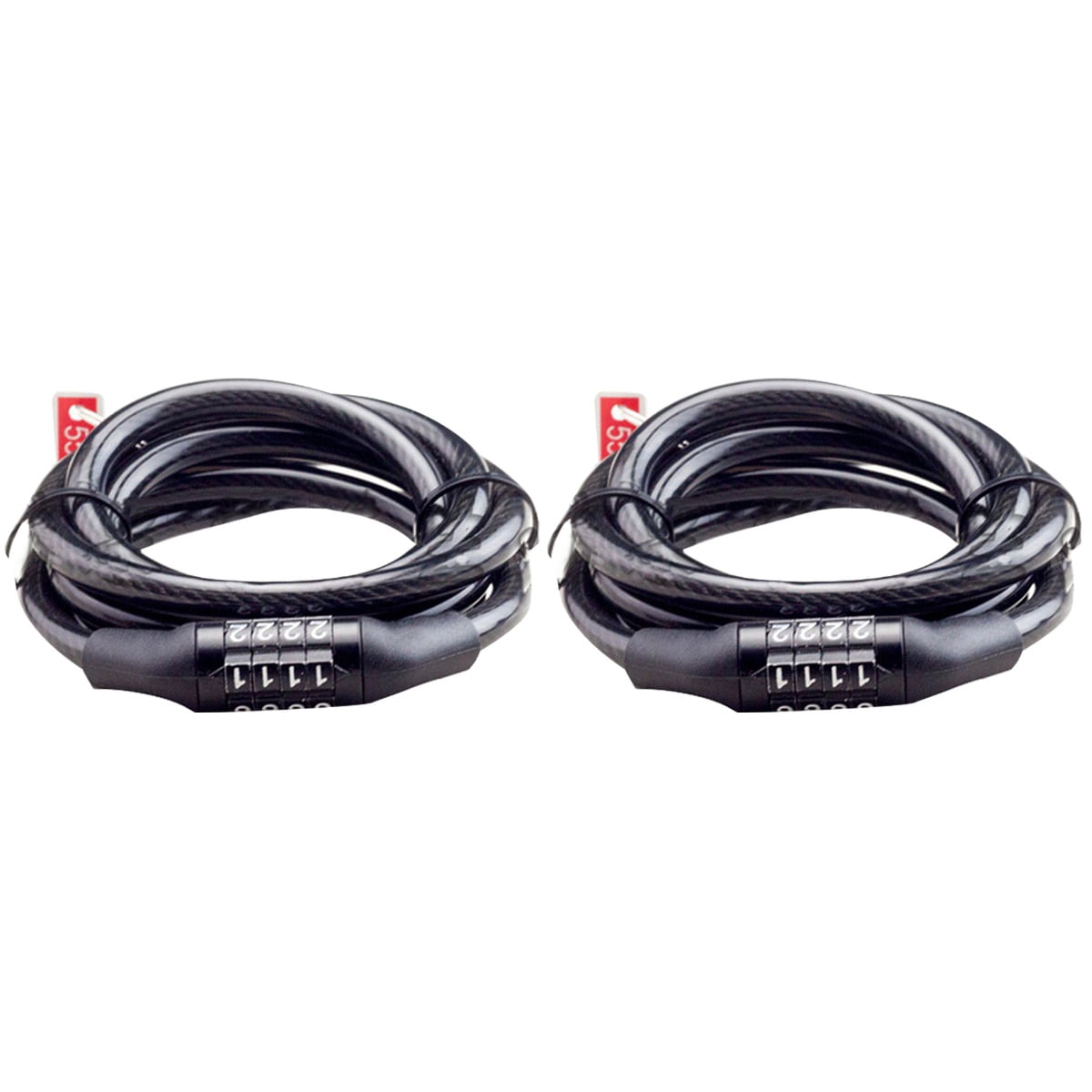 2 Pieces Combination Lock with Wire Chain Link Password Bike - Walmart.com