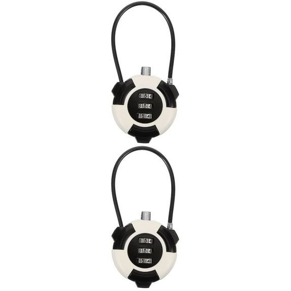 2 Pieces Combination Padlock Locks for Luggage Wire Cable Cabinet ...