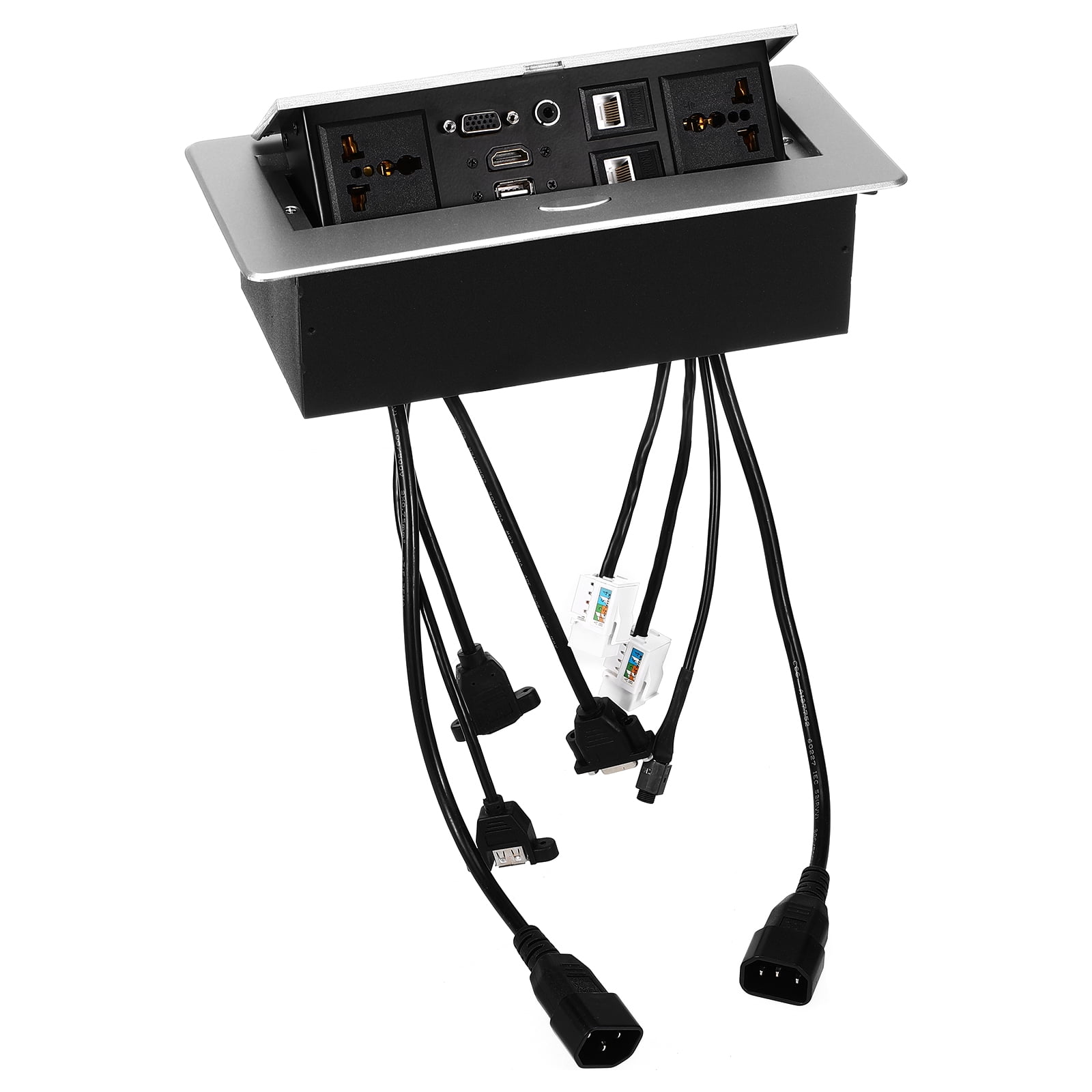 2 Pieces Conference Room Socket Circle Pop-up Outlet Extension Wall ...