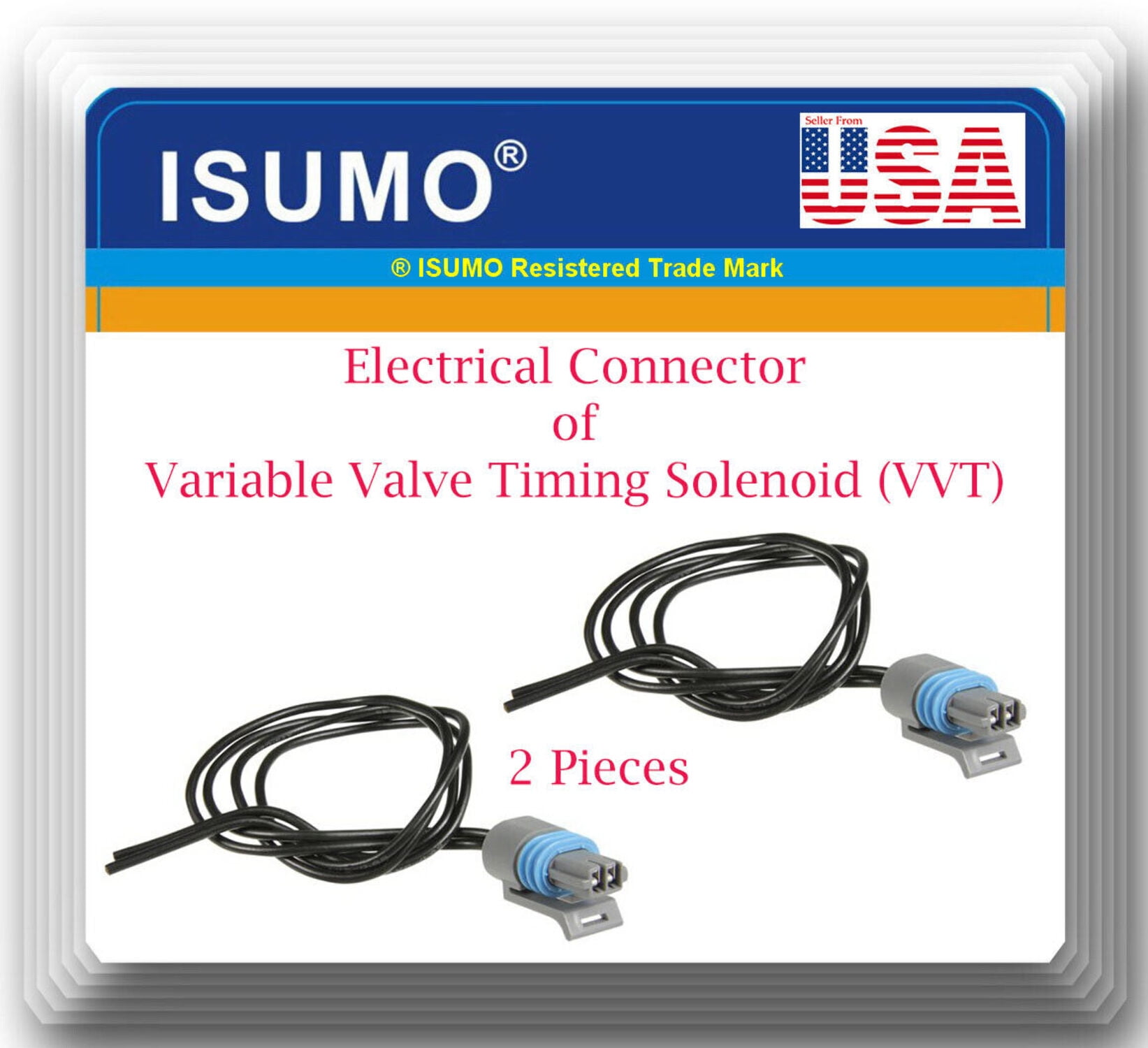 2 Pieces Connector of Variable Valve Timing Solenoid Fits Azera Genesis ...