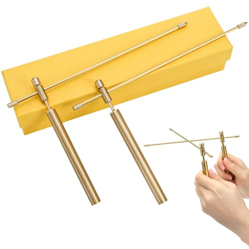 2 Pieces Copper Dowsing Rod, Upgraded Flexible Divining Rods Rotation ...