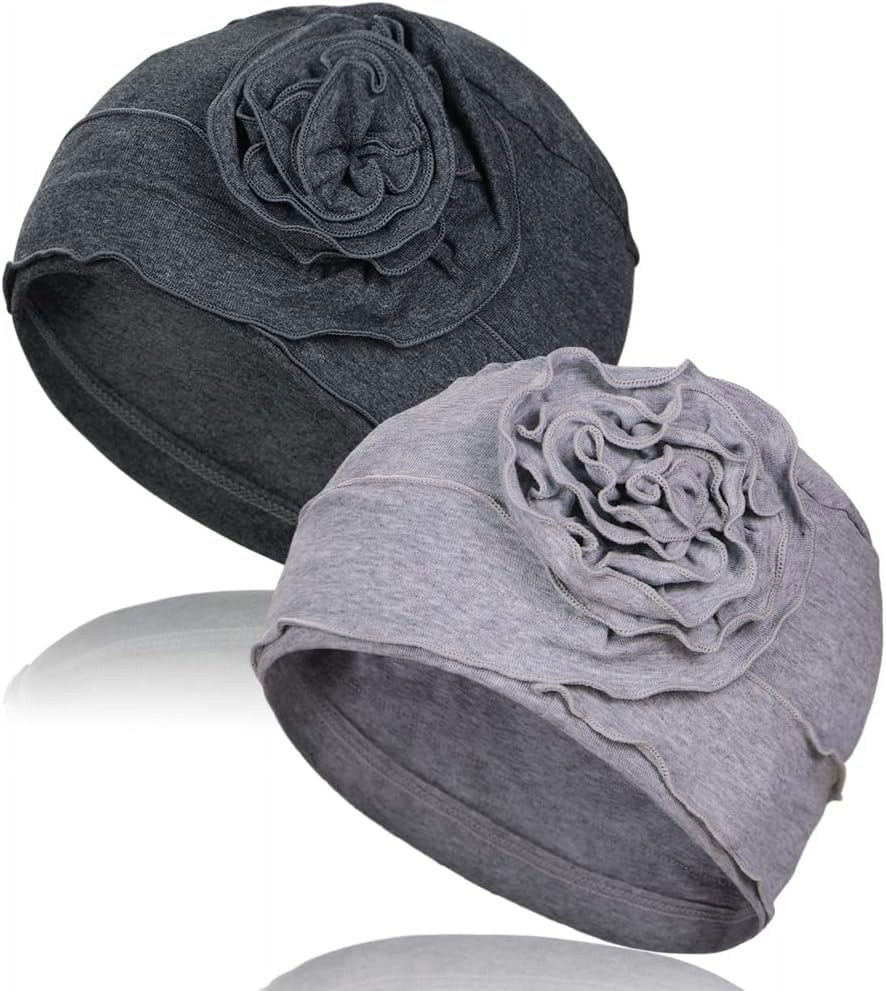 2 Pieces Cotton Chemo Turban Headwear, Soft Cancer Headwear Elastic ...