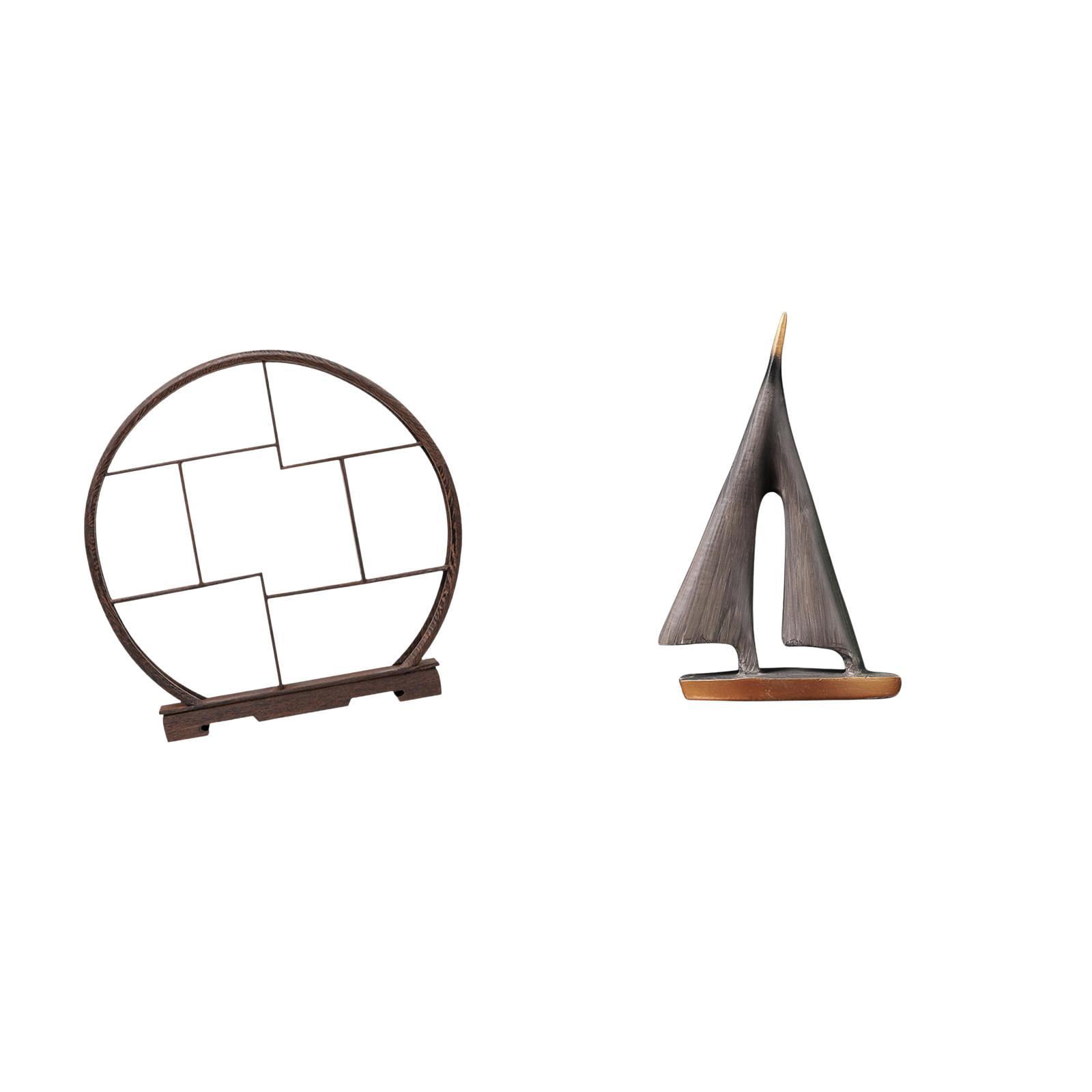 2 Pieces Craft Display Stand Wood Display Stand Artistic Collectibles ...