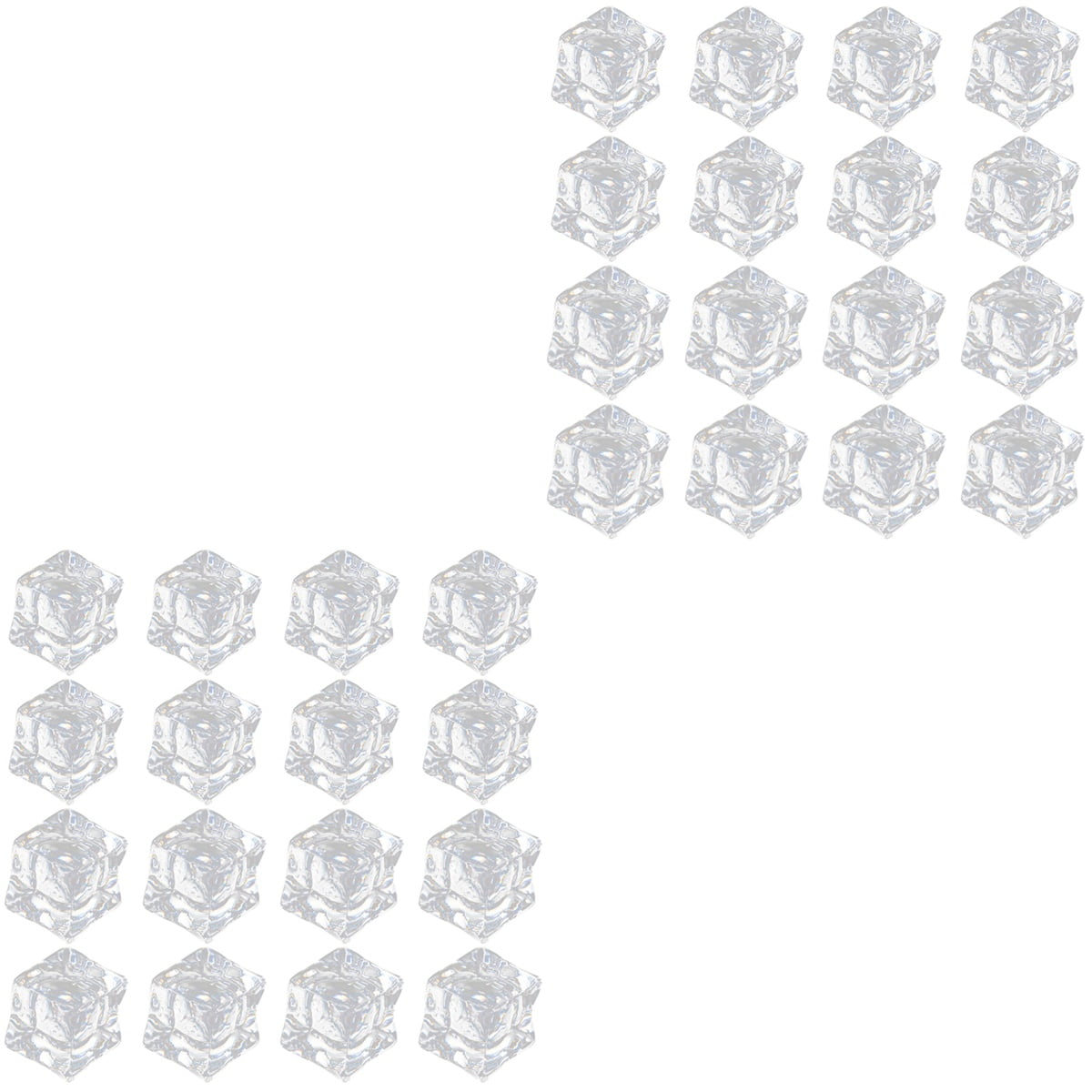2 Pieces Craft Ice Cube Molds Cylinder Simulated Fake Cubes - Walmart.com