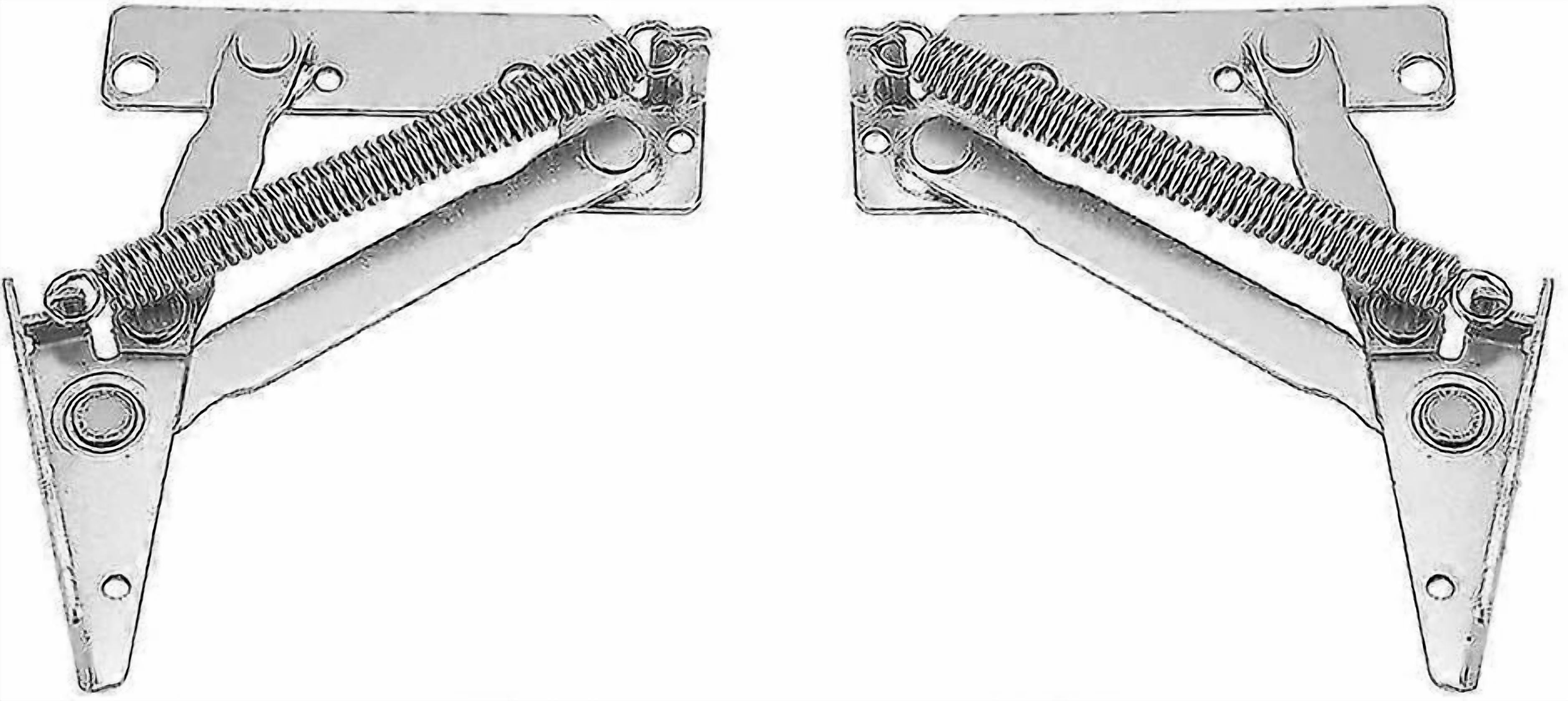 2 Pieces Cupboard Door Spring Hinge 80 Degree, Stainless Steel Lift-up ...