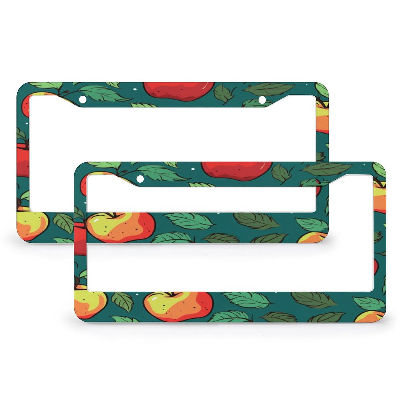 2 Pieces Cute Welcome Country Apple Fruit License Plate Frames Apples ...