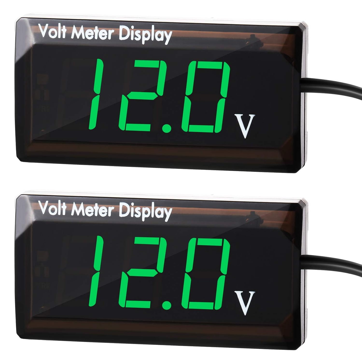 2 Pieces DC 4 to 28V Car Digital Voltmeter 12V Voltage Meter Car Audio ...