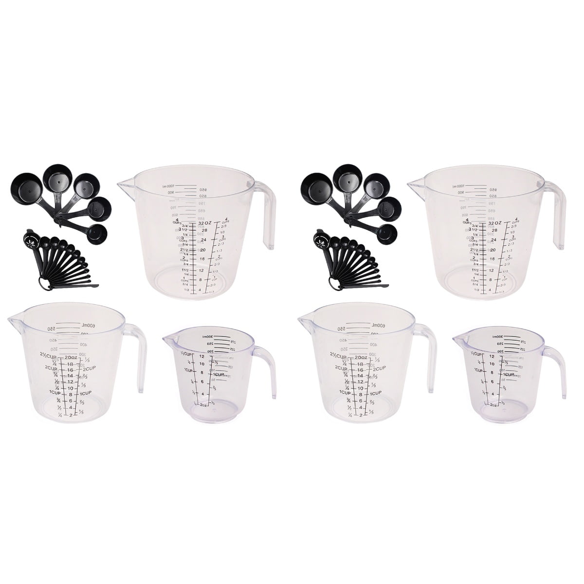 2 Pieces Decor Graduated Measuring Cup Liquid Measure Cups - Walmart.com
