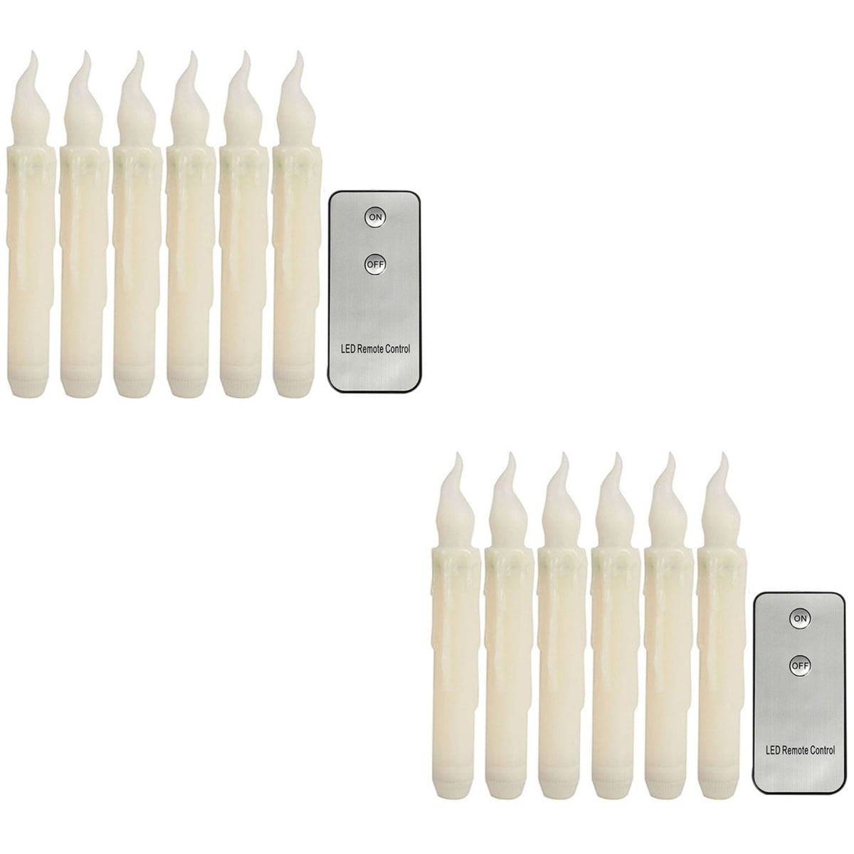 2 Pieces Decorative Candle LED Lights Flickering Flameless Candles ...